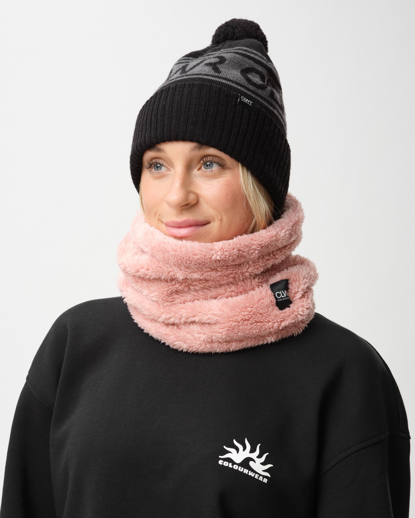 Fluffy Tube – Dark Rose | Unisex Winter Neck Warmer – Colourwear